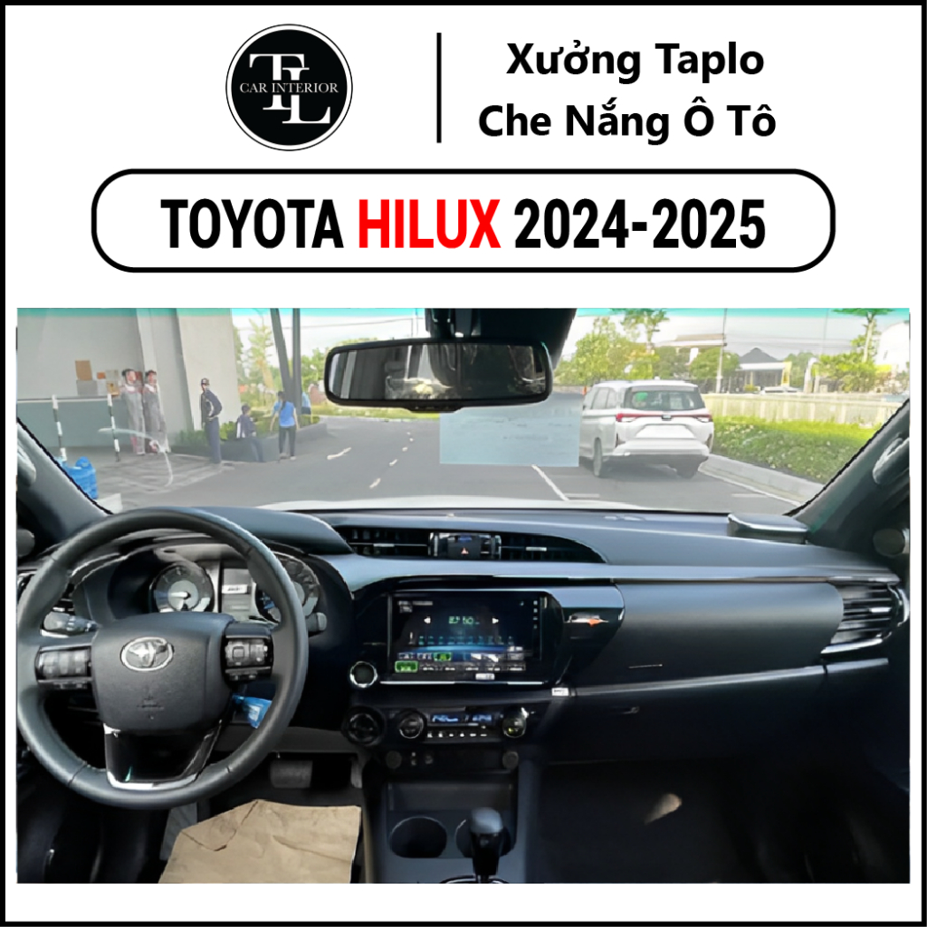 Thảm taplo TOYOTA HILUX 2023 - 2026, thảm taplo che nắng da carbon, da ...