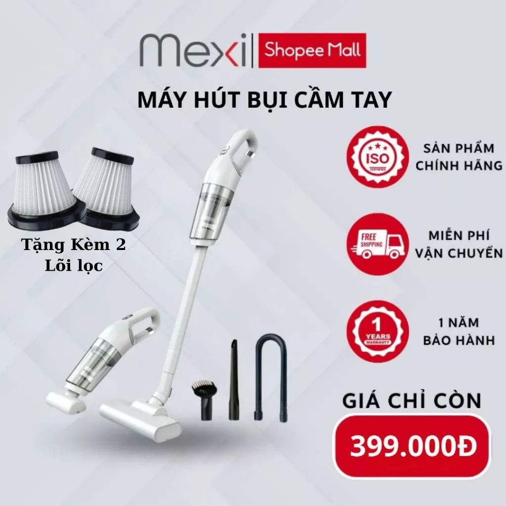 Máy hút bụi cầm tay MEXI - hút bụi không dây hút bụi sàn nhà, ô tô, giường đệm lực hút 20000pa ...