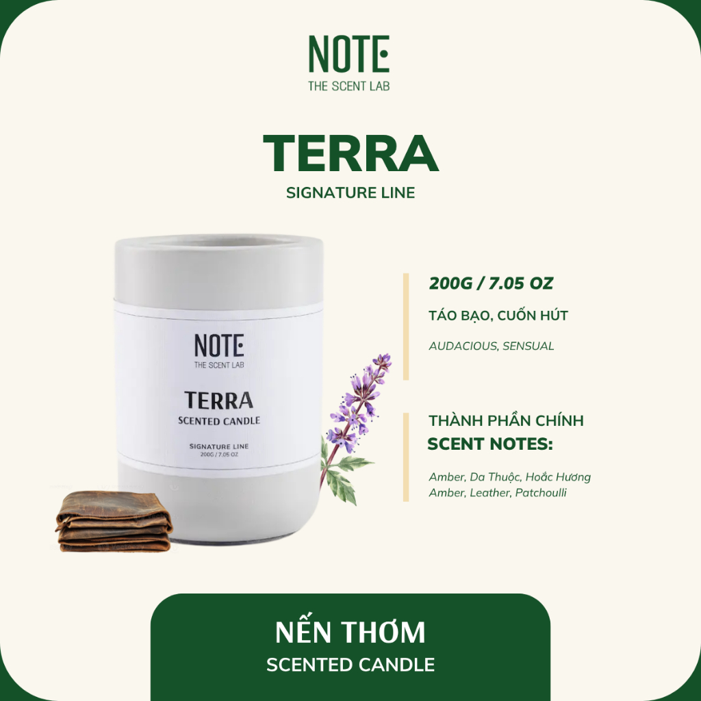 Nến Thơm Signature NOTE - The Scent Lab dòng TERRA | Táo bạo - Cuốn hút ...