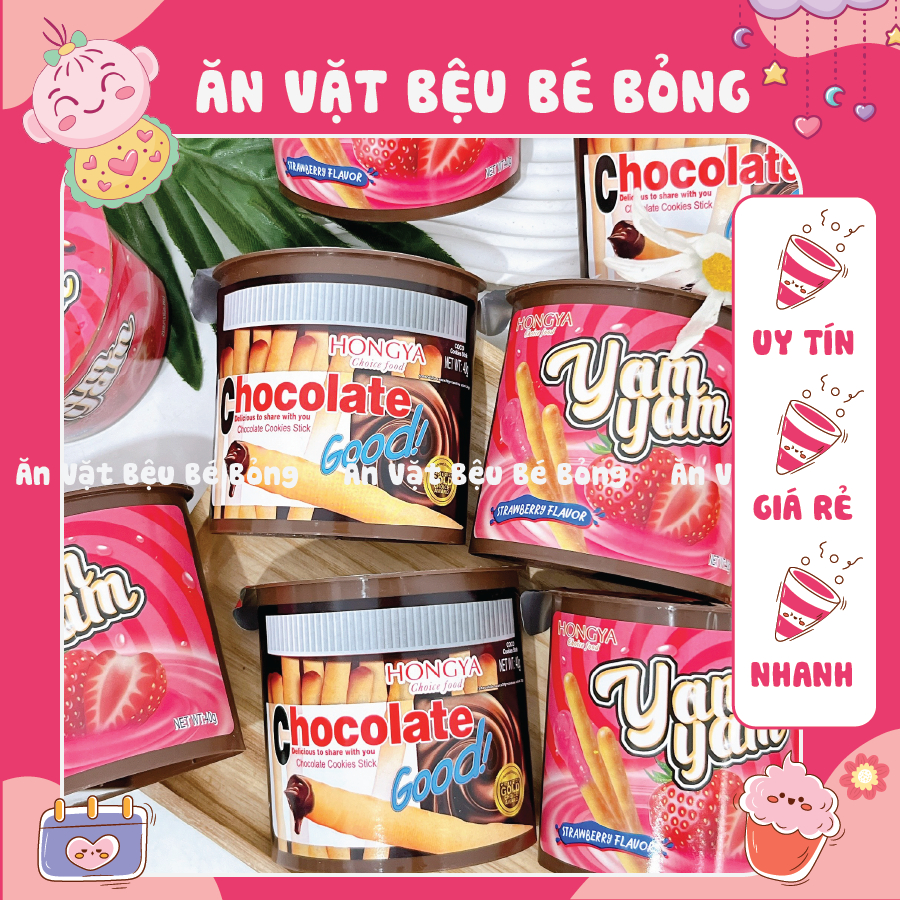 Bánh Que Chấm Coco Socola / Sữa / Cà Chua, Bánh Quy Chấm Socola Thái ...