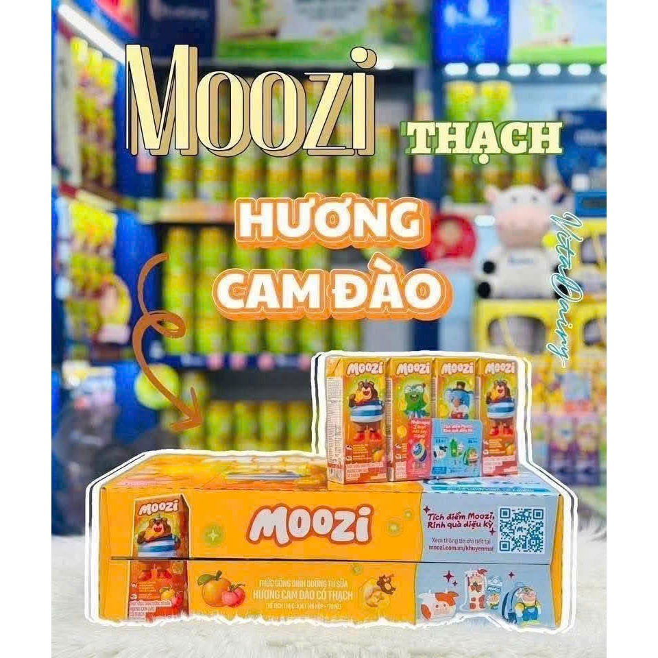 6 lốc sữa thạch trái cây 180ml Moozi nguyên liệu nhập khẩu từ NewZeland ...