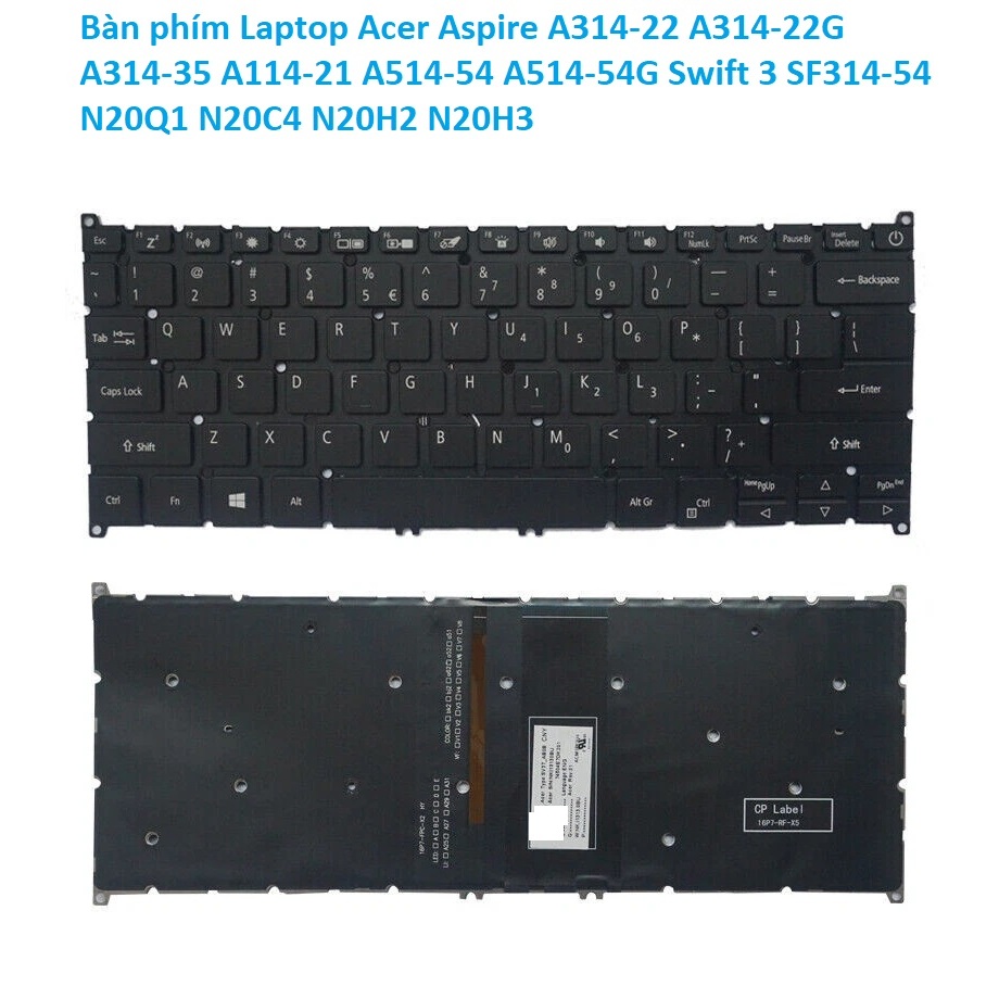 ⚡️Bàn phím Laptop Acer Aspire A314-22 A314-22G A314-35 A114-21 A514-54 A514-54G Swift 3 SF314-54 ...