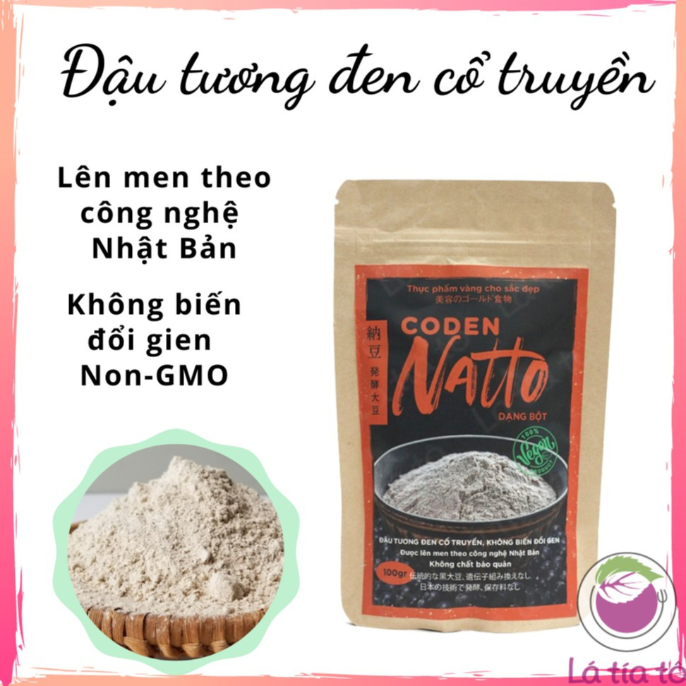 CODEN NATTO ĐẬU TƯƠNG ĐEN BỘT 100GR- LÁ TÍA TÔ | Shopee Việt Nam