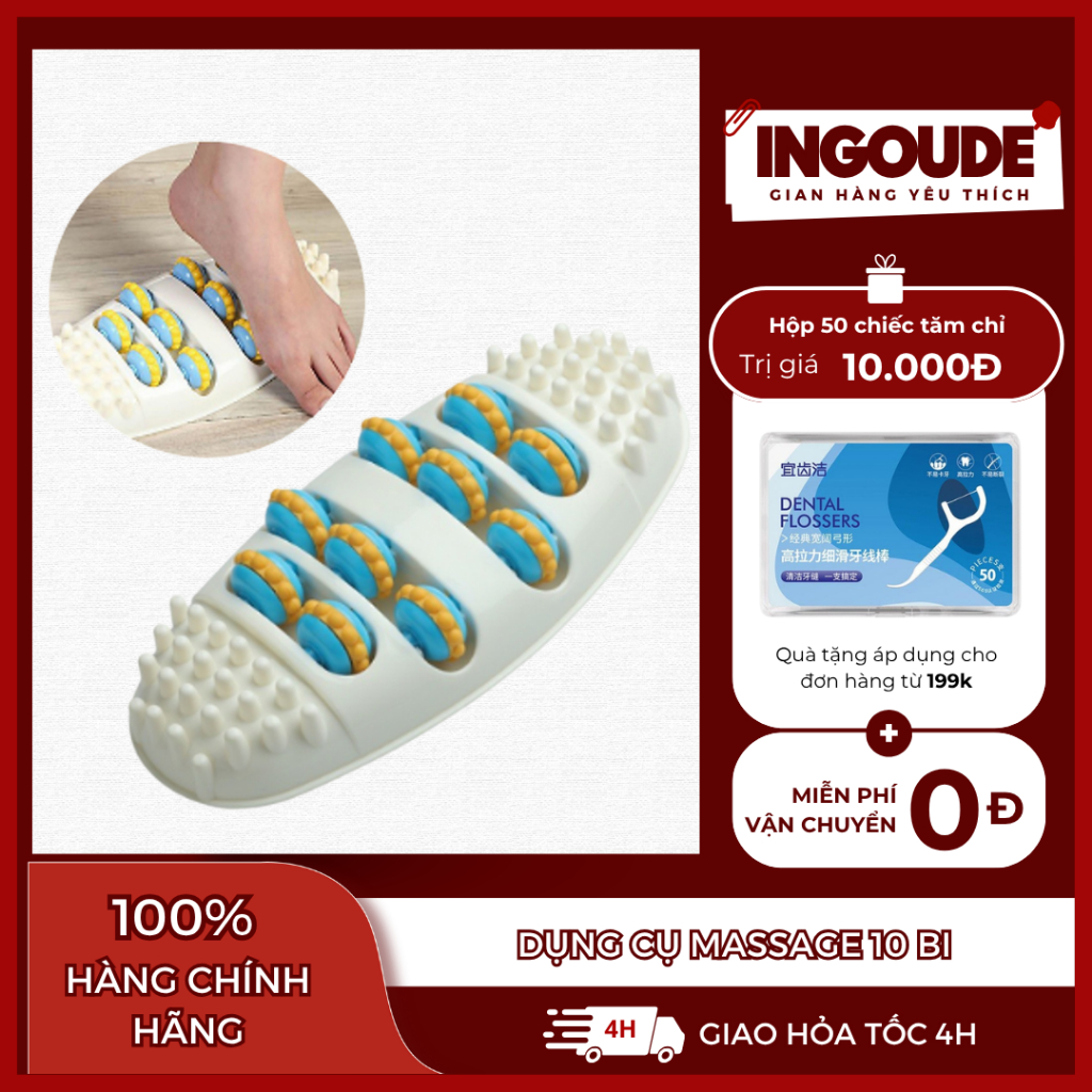 Dụng Cụ Lăn Mát Xa Bàn Chân INGOUDE 10 Bi Giúp Giảm Đau Thư Giãn, Tăng ...