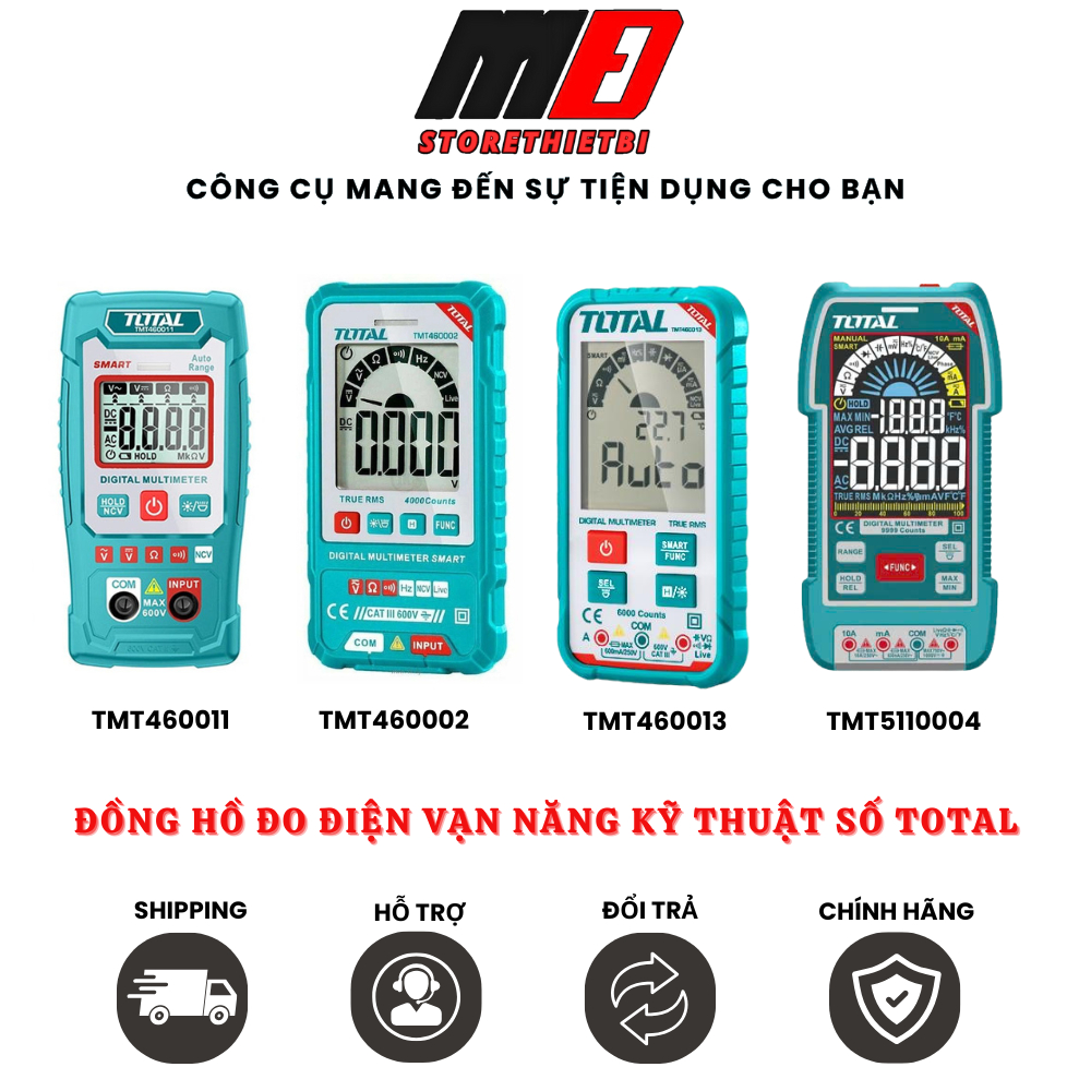 Đồng Hồ Đo Điện Tự Động Vạn Năng TOTAL TMT460011 TMT460002 TMT460013 ...