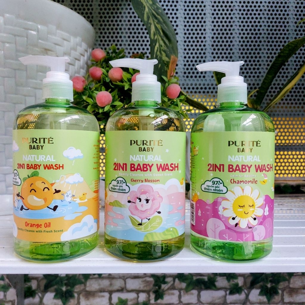 Sữa Tắm Purite Baby 2in 1 Purite 500ml Đào,Cam,Cúc La Mã | Shopee Việt Nam