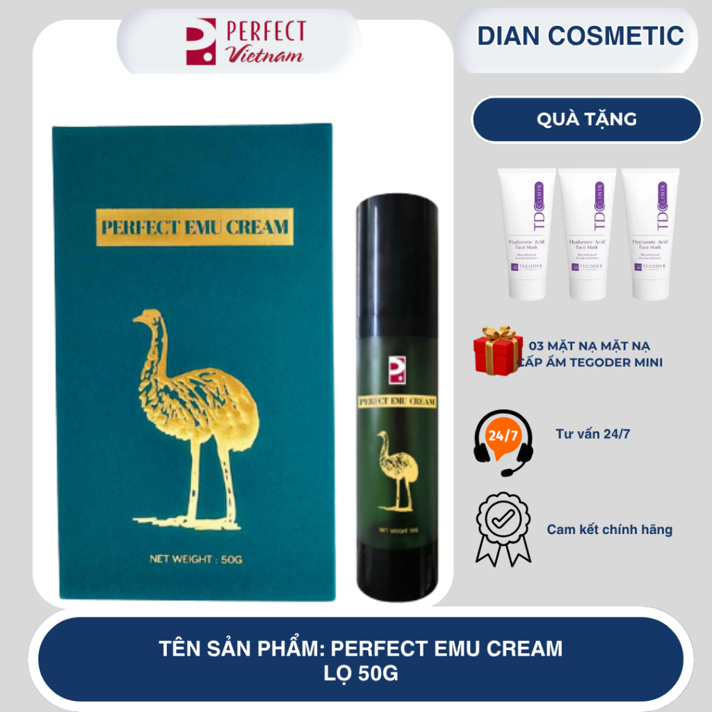 [ CHÍNH HÃNG ] PERFECT EMU CREAM kem thải độc dưỡng ẩm EMU 50ml ...
