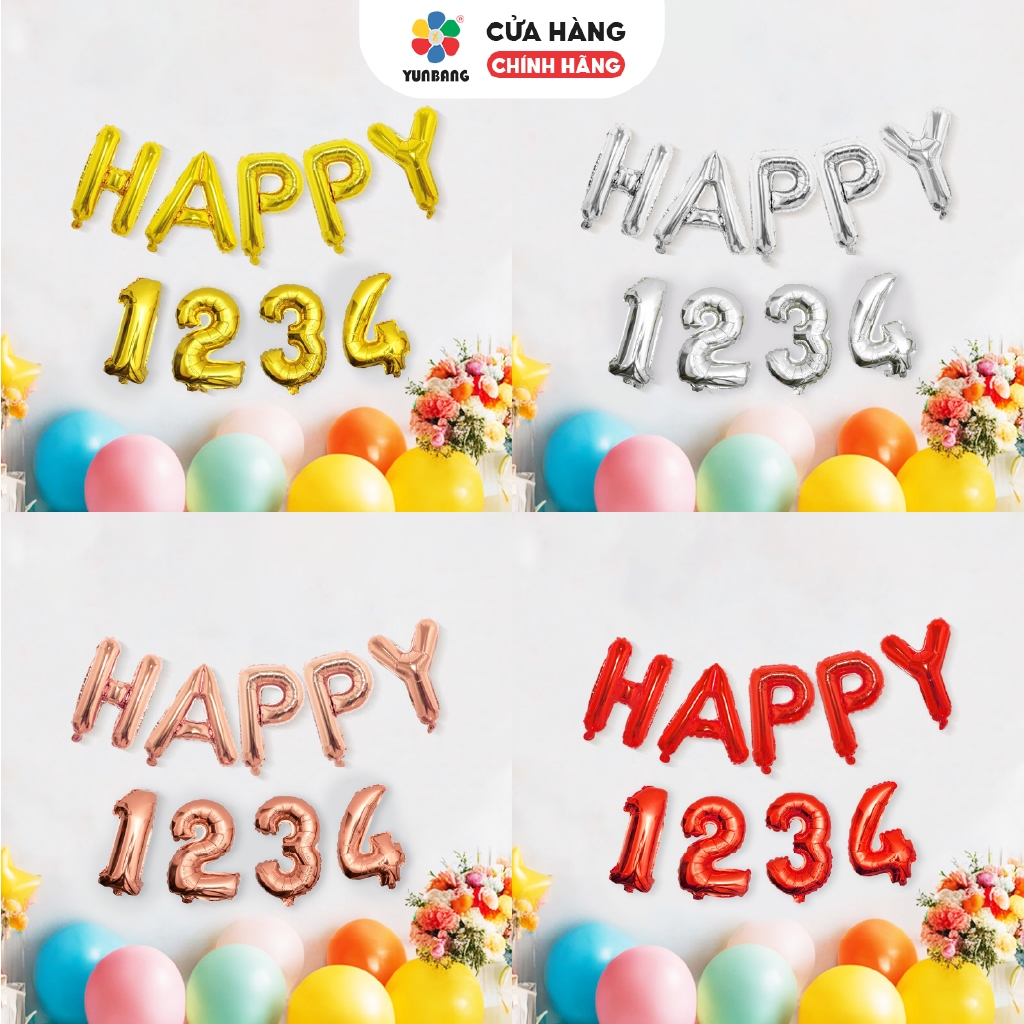 Bóng Chữ Cái A-Z, Chữ Số 0-9 40cm, Bong Bóng Chữ Cái Ghép Tên Tiệc Sinh ...