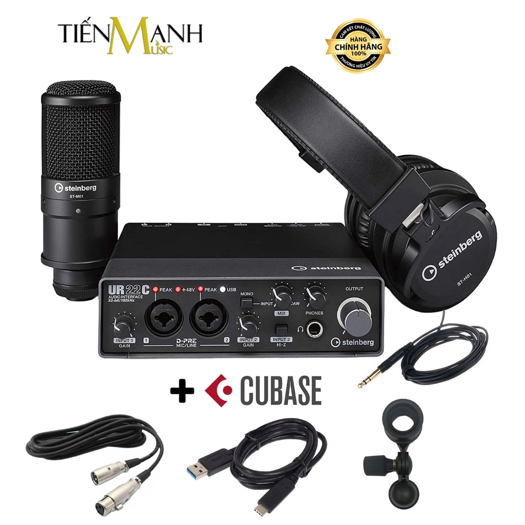 [Chính Hãng] Full Bộ Soundcard Steinberg UR22C Pack - Sound Card Bộ Thu ...