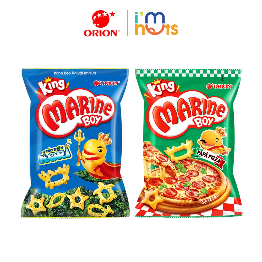 Combo 3 Gói Snack Bánh King Marine Boy Orion Vị Tảo biển Và Pizza Gói ...