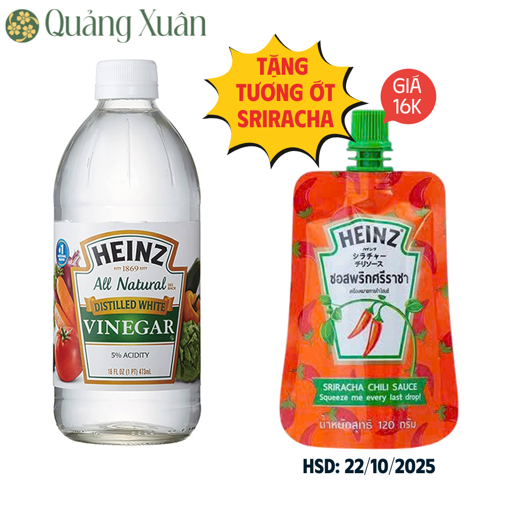 [HSD: 03/2026] Giấm Trắng HEINZ 473ml (Chai Nhựa Mới) | Shopee Việt Nam