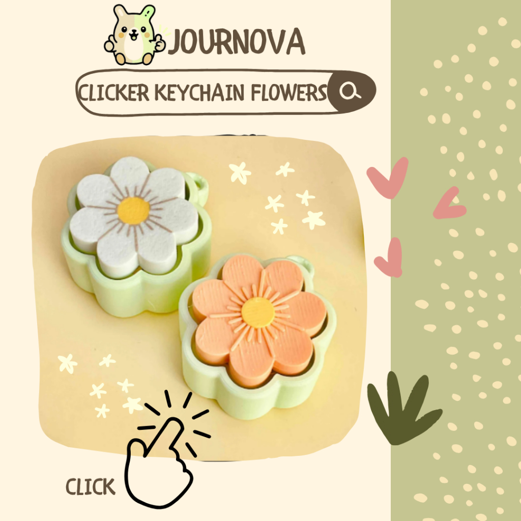 Đồ Chơi Giảm Stress Cute – Clicker Móc Khóa 3D Hình Bông Hoa Xinh ...