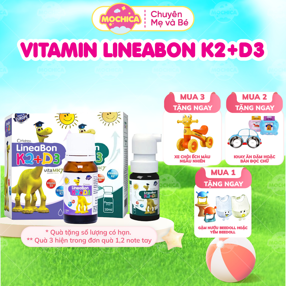[KOL]-LineaBon Vitamin D3K2, D3 K2 Lineabon, LineaBon K2+D3 hỗ trợ hấp ...