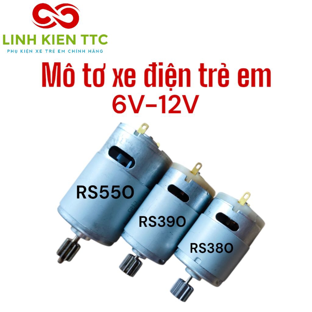 [ RS380| RS390| RS550] Mô tơ xe điện trẻ em 6V-12V | Shopee Việt Nam