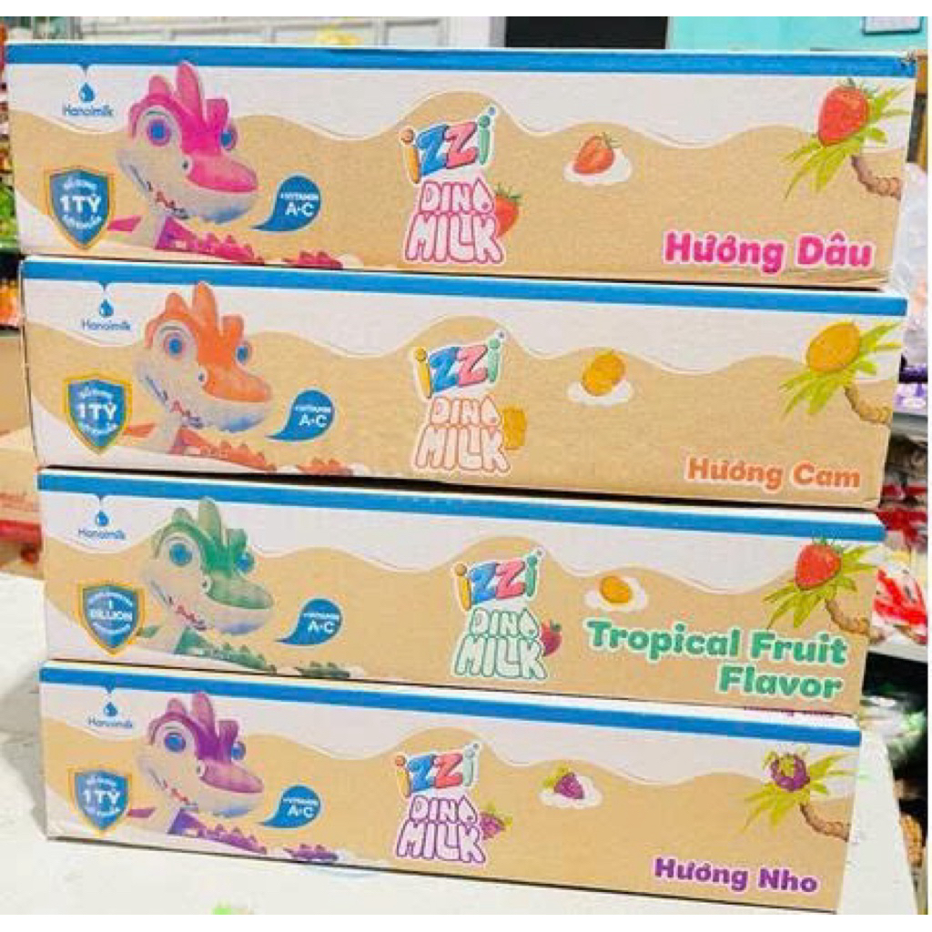 Thùng 48 hộp Sữa trái cây Izzi hanoimilk Các Vị 110ml chứa lợi khuẩnn ...