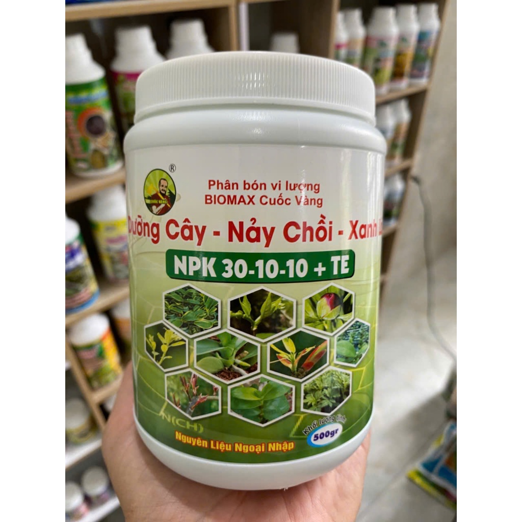 Phân Bón NPK 30-10-10+TE Biomax Cuốc Vàng - Hủ 500g – Dưỡng Cây - Nảy ...