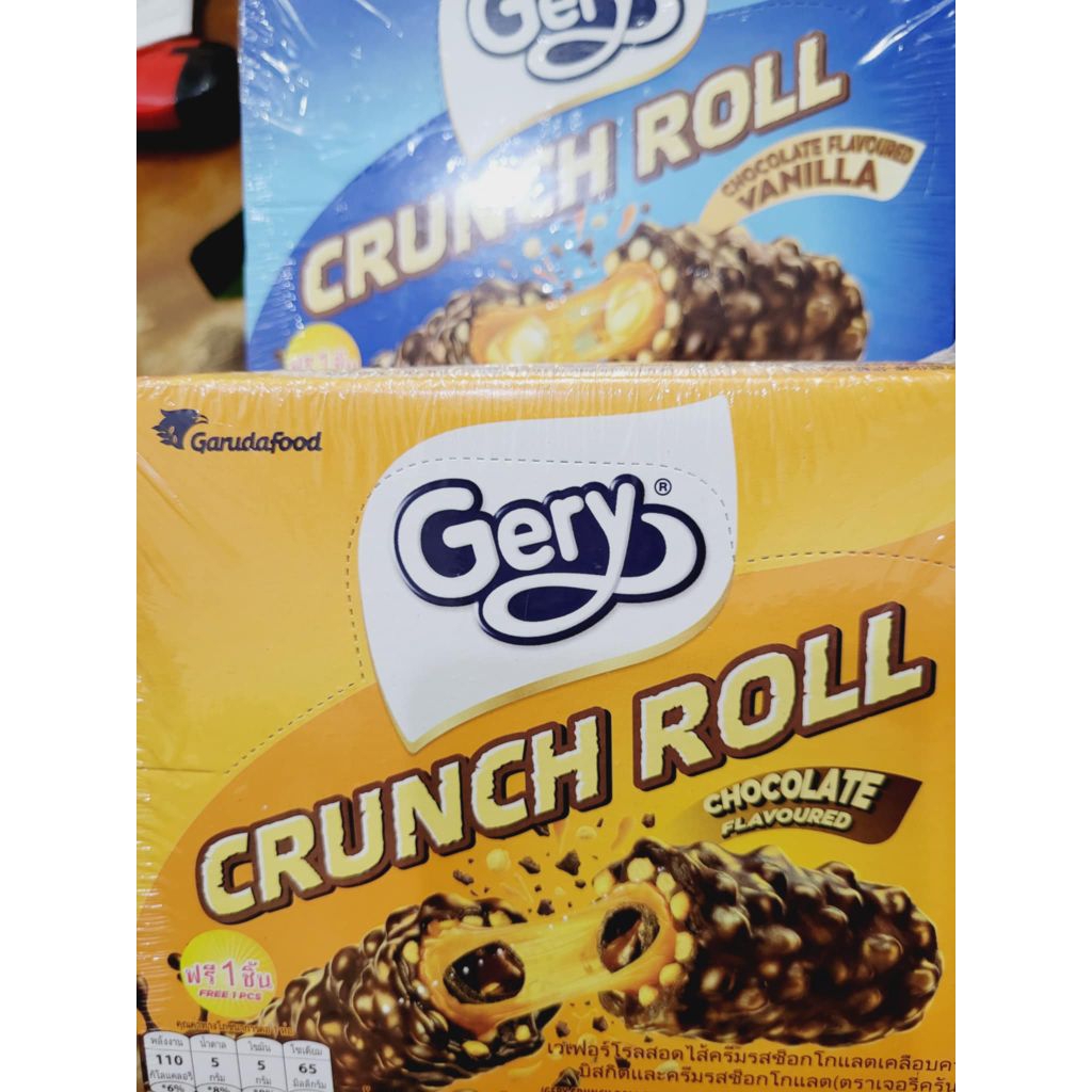 Bánh cuộn phủ socola Crunch roll Gery vị vani, chocolate | Shopee Việt Nam