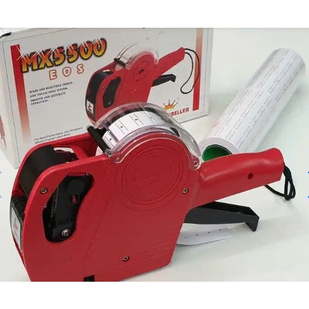Máy bấm giá MX 5500 + 10 cuộn giấy nhãn dán giá + 1 ống mực / bắn giá ...