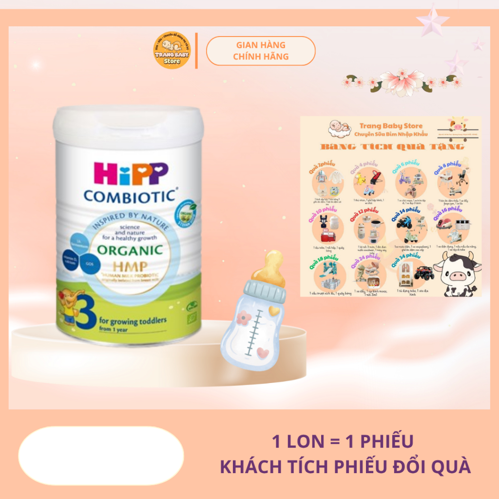 Sữa Bột Hipp Organic Combiotic Sữa Công Thức Hỗ Trợ Tiêu Hóa Tăng Chiều Cao Cho Trẻ Lon 350g ...