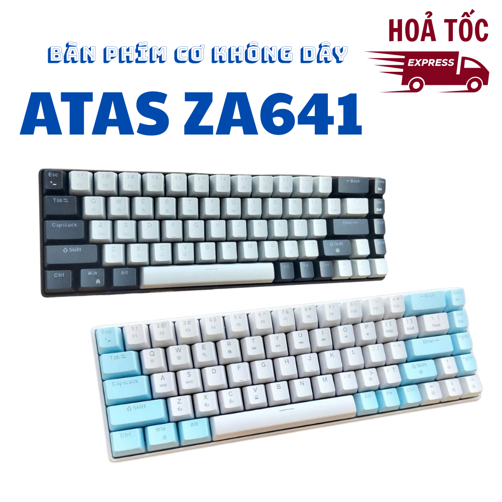 [ HOẢ TỐC HCM ] Bàn Phím Cơ Không Dây Bluetooth Atas ZA641 V2 - Red ...