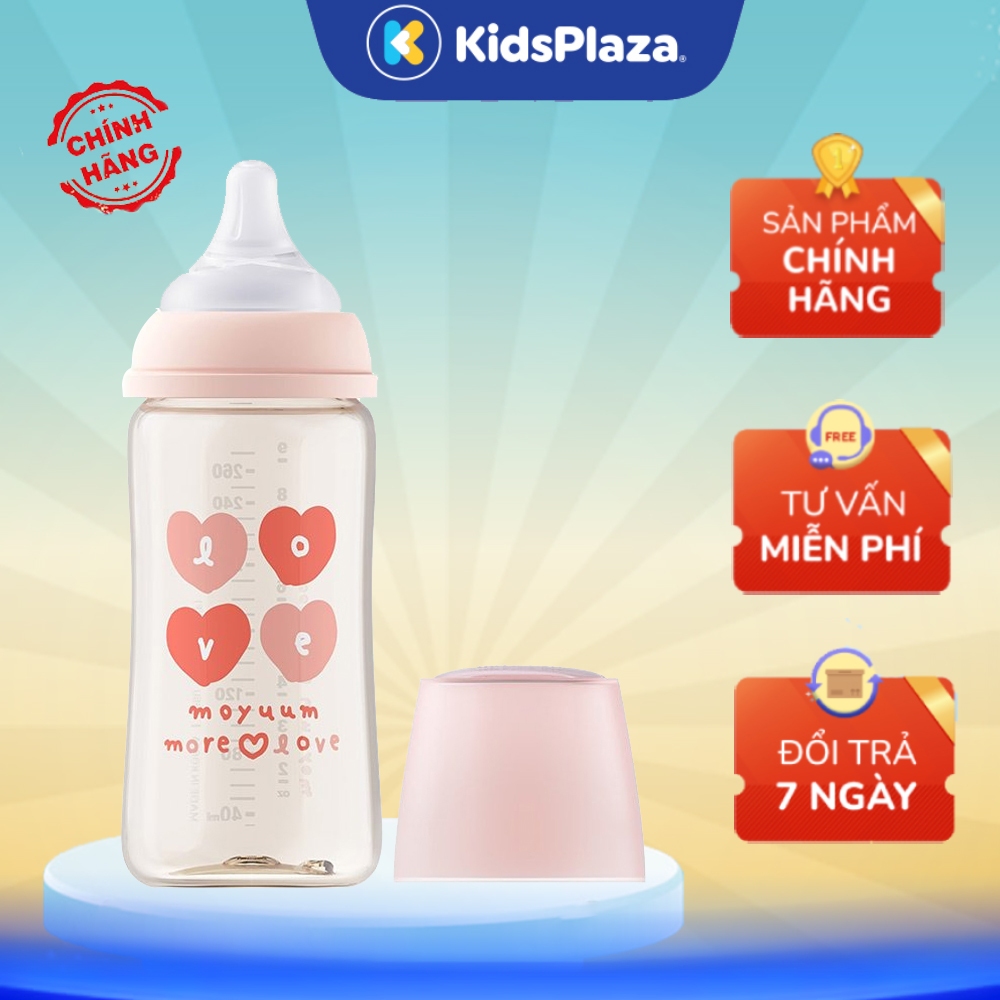 Bình sữa Moyuum PPSU Premium thế hệ 3 đủ dung tích 80ml/ 170ml/ 270ml chính hãng KidsPlaza ...