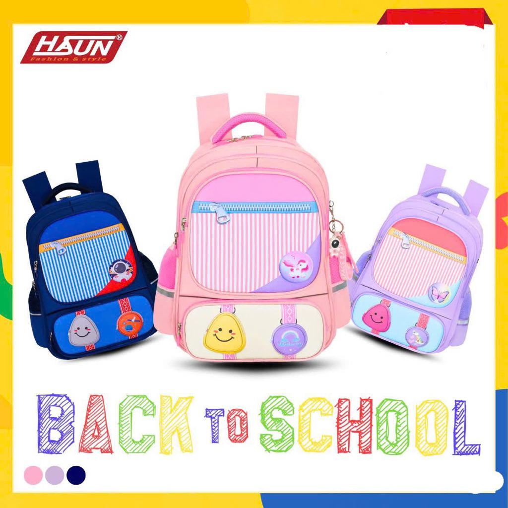 [Tặng kèm móc khóa] Balo chống gù Hasun 2541.2 có nhiều màu cho cả bé ...