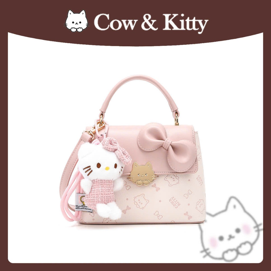 Túi Xách Cow & Kitty Dễ Thương – Kèm Charm & Nơ – Phong Cách Hàn Quốc ...
