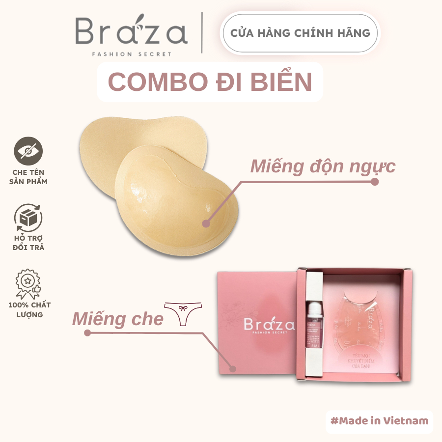 Combo Miếng Dán 2CM Độn Áo Bikini Và Dán Bảo Hộ Vùng Kín Chống Lộ Mặc ...