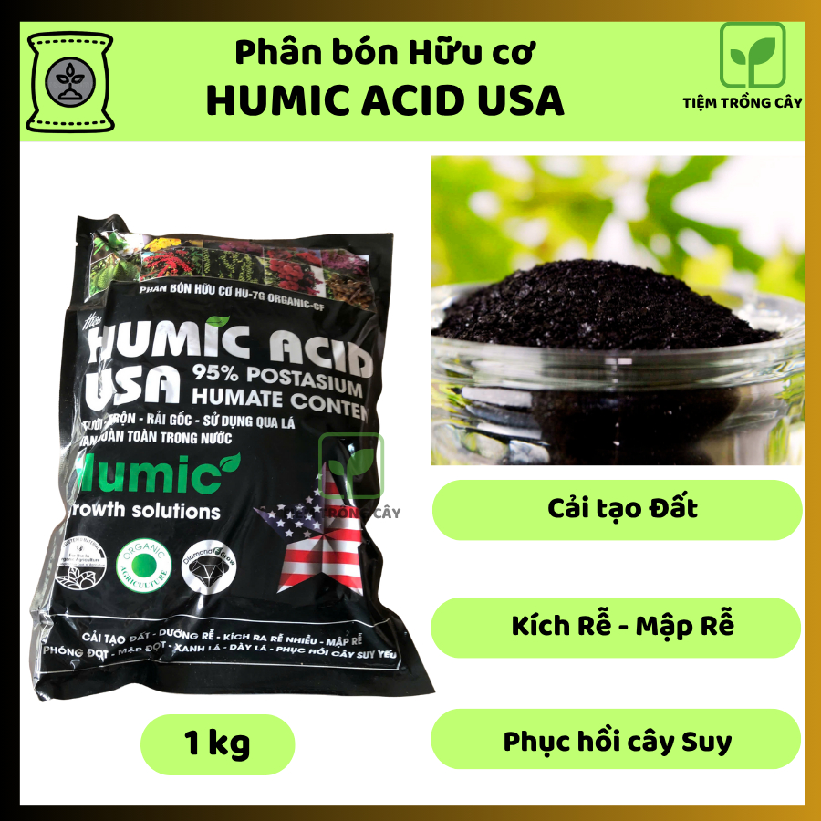 Humic Acid USA - Gói 1kg | Kích Rễ Mạnh, Phục Hồi Cây Trồng, Tăng Độ ...