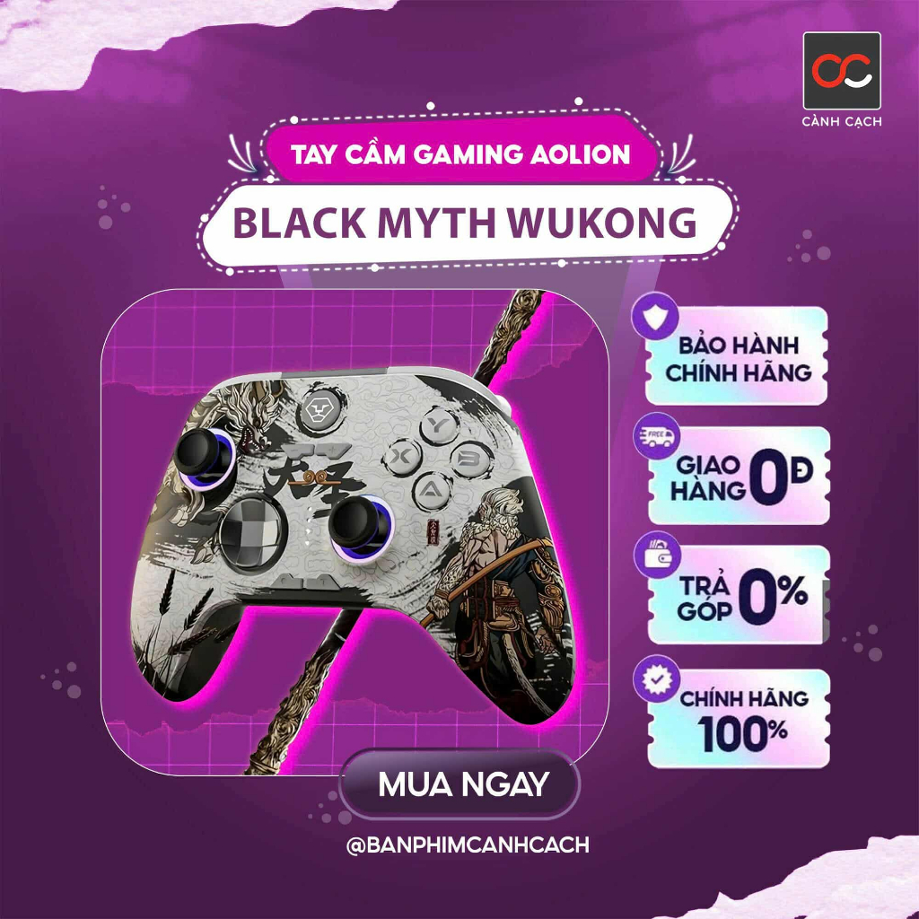Tay Cầm Aolion Great Sage 2 Double Hall Effect Black Myth Wukong ...