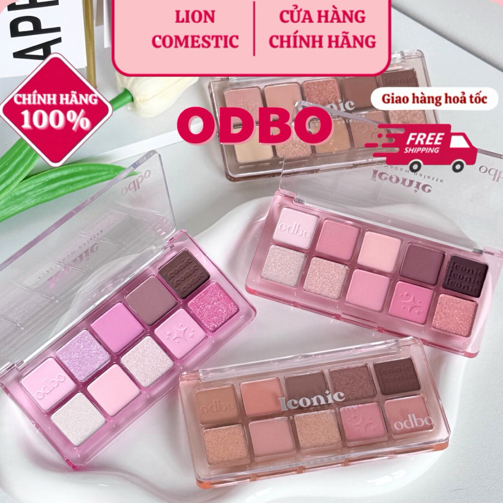 [ODBO] Bảng Mắt 10 Ô Odbo Iconic OD2029 Eyeshadow Palette 10 Ô Chất Phấn Mềm Mịn, Bám Màu Tốt ...