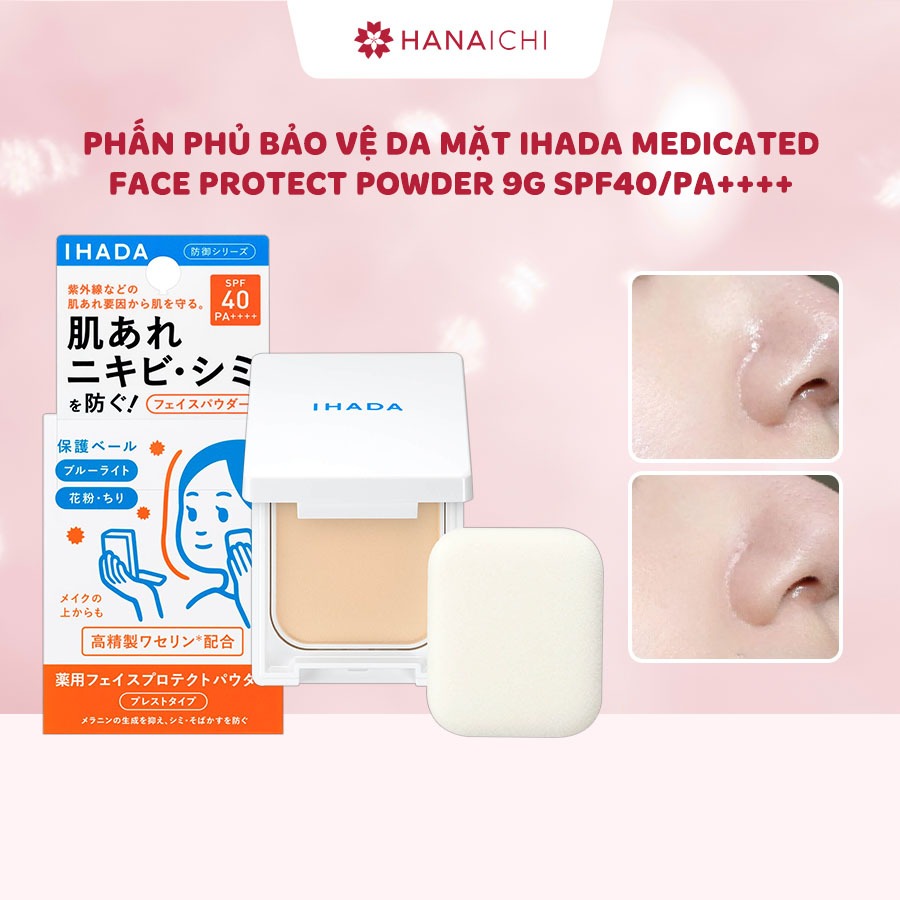 Phấn phủ bảo vệ da mặt Shiseido Ihada Medicated Face Protect Powder SPF40/PA++++ 9g dưỡng da ...