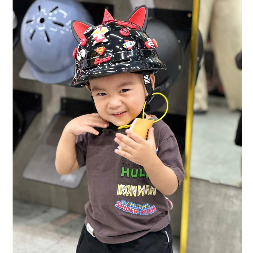 [Hỏa Tốc] Mũ POC Đạt Chuẩn Quốc Tế Siêu Nhẹ Trẻ Em PK02 Đen Bóng ...