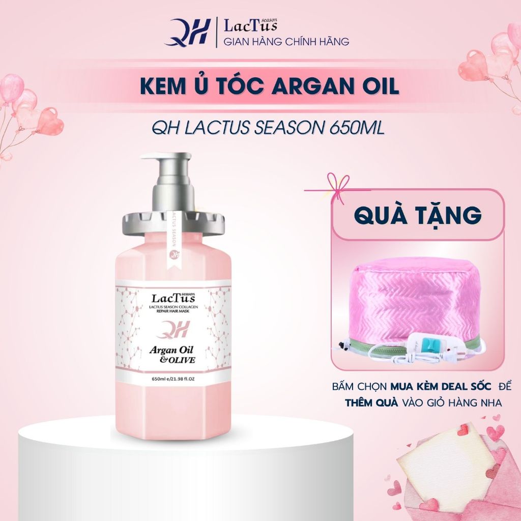 Kem ủ tóc QH Lactus season ủ tóc argan phục hồi tóc uốn, ép, nhuộm, gãy ...