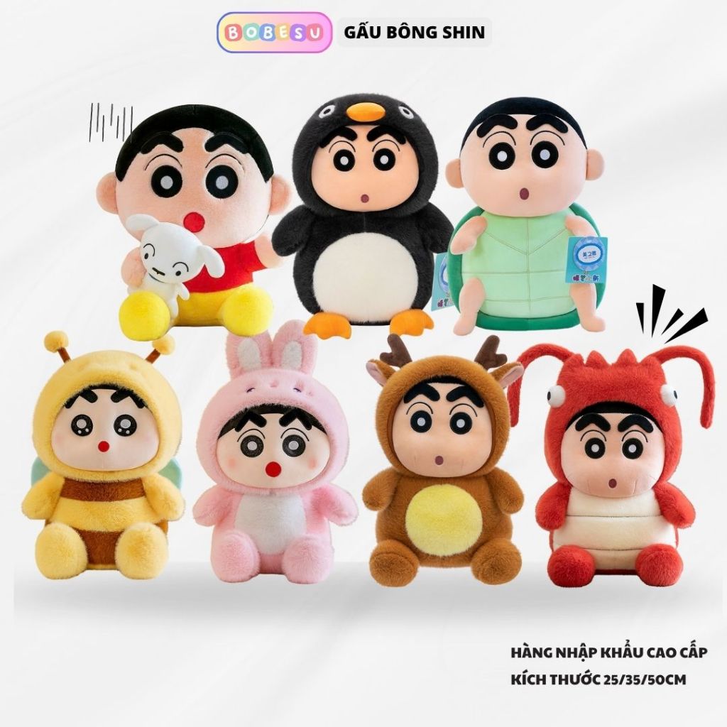 [ Shin Mẫu Mới ]Gấu Bông Shin Chan Cosplay Đáng Yêu, Thú Nhồi Bông ...