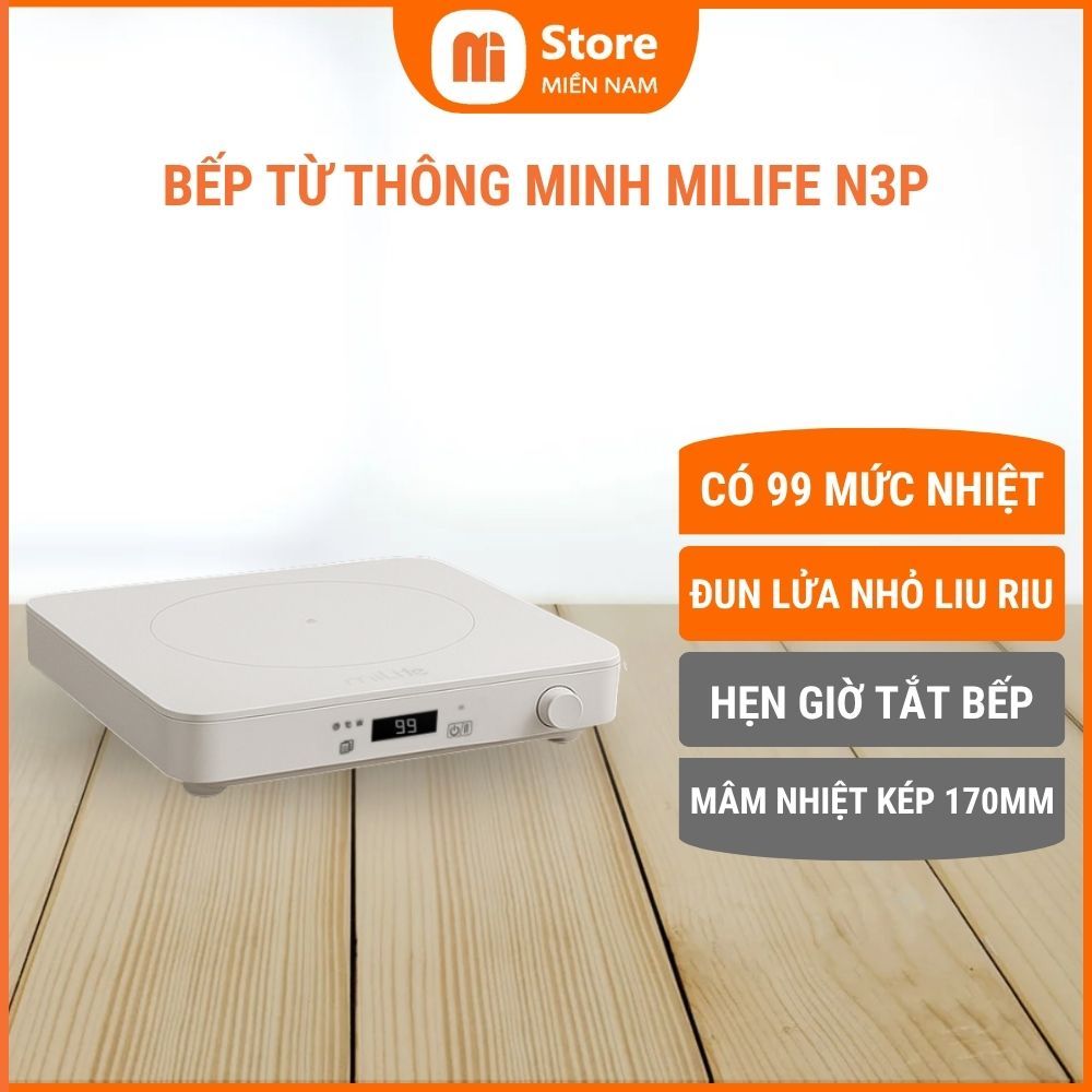 Bếp từ đơn miLife N3P với 99 mức nhiệt, mâm nhiệt 170mm chuẩn XK Châu Âu | Shopee Việt Nam