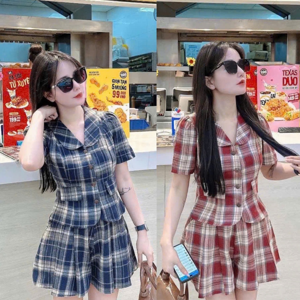 SÉT VEST GILE CARO XỊN XÒ 2 MÀU THỜI TRANG CÓ BIGSIZE | Shopee Việt Nam
