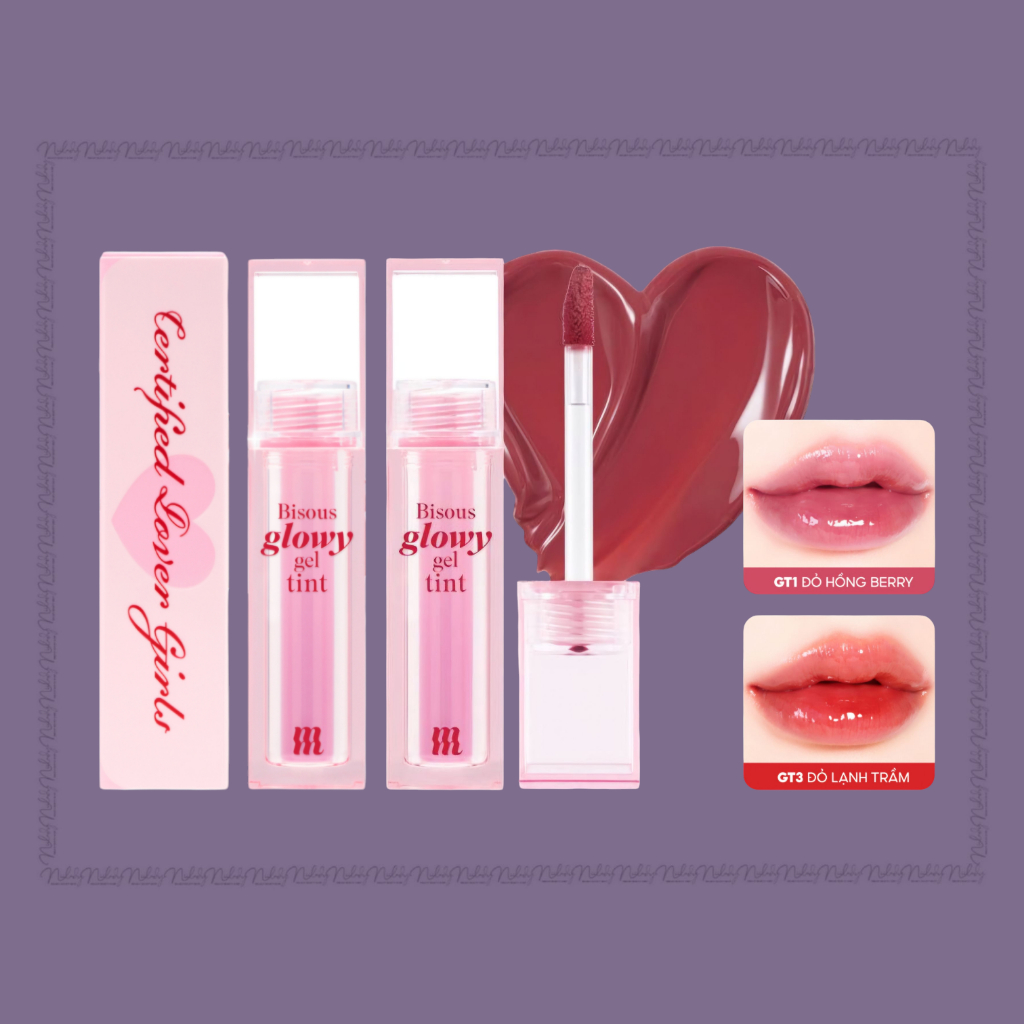 Son tint bóng Son Merzy Bisous Glowy Gel Tint | Shopee Việt Nam