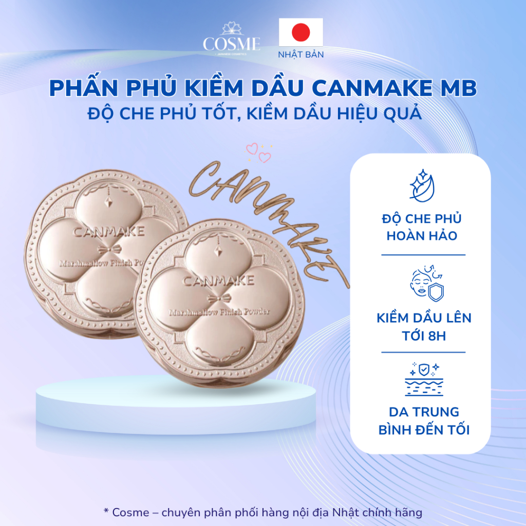 Phấn phủ Canmake Nhật Bản Marshmallow Finish Powder MB, Phấn Phủ Kiềm Siêu Mịn | Shopee Việt Nam