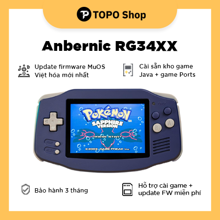 Anbernic RG34XX - cài sẵn MuOS Việt hóa + kho game hay, game Port, game ...