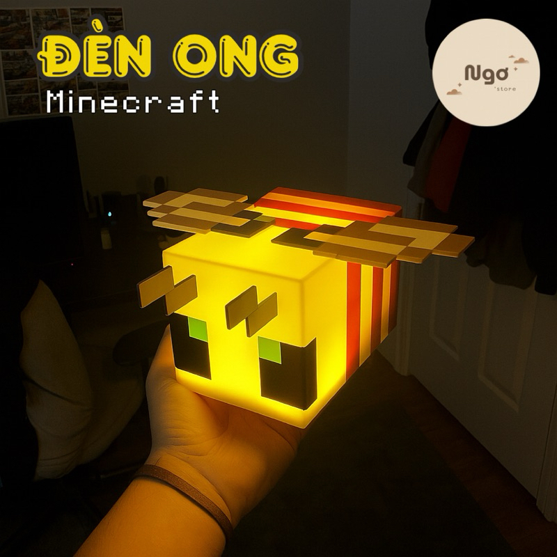 [Sắp về] Đèn Minecraft ong mật phát sáng sạc dễ thương decor phòng, đèn ...