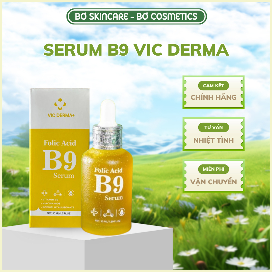 VOUCHER 50K - Serum B9 Vic Derma Folic Acid Phục Hồi Trẻ Hóa, Dịu da ...
