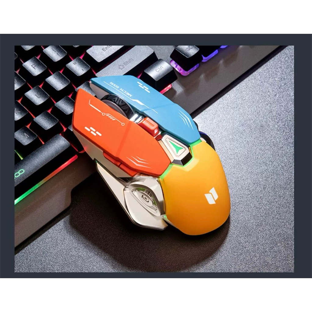 Chuột không dây TEKKIN G68 gaming máy tính 6 nút silent tắt âm led RGB ...