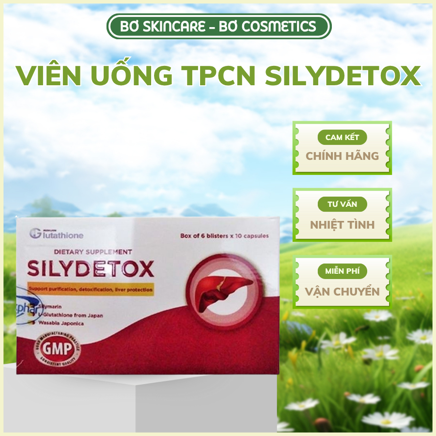 Viên uống TPCN Silydetox Hỗ trợ Tăng Cường Chức Năng Gan, Giảm Mụn (Hộp ...