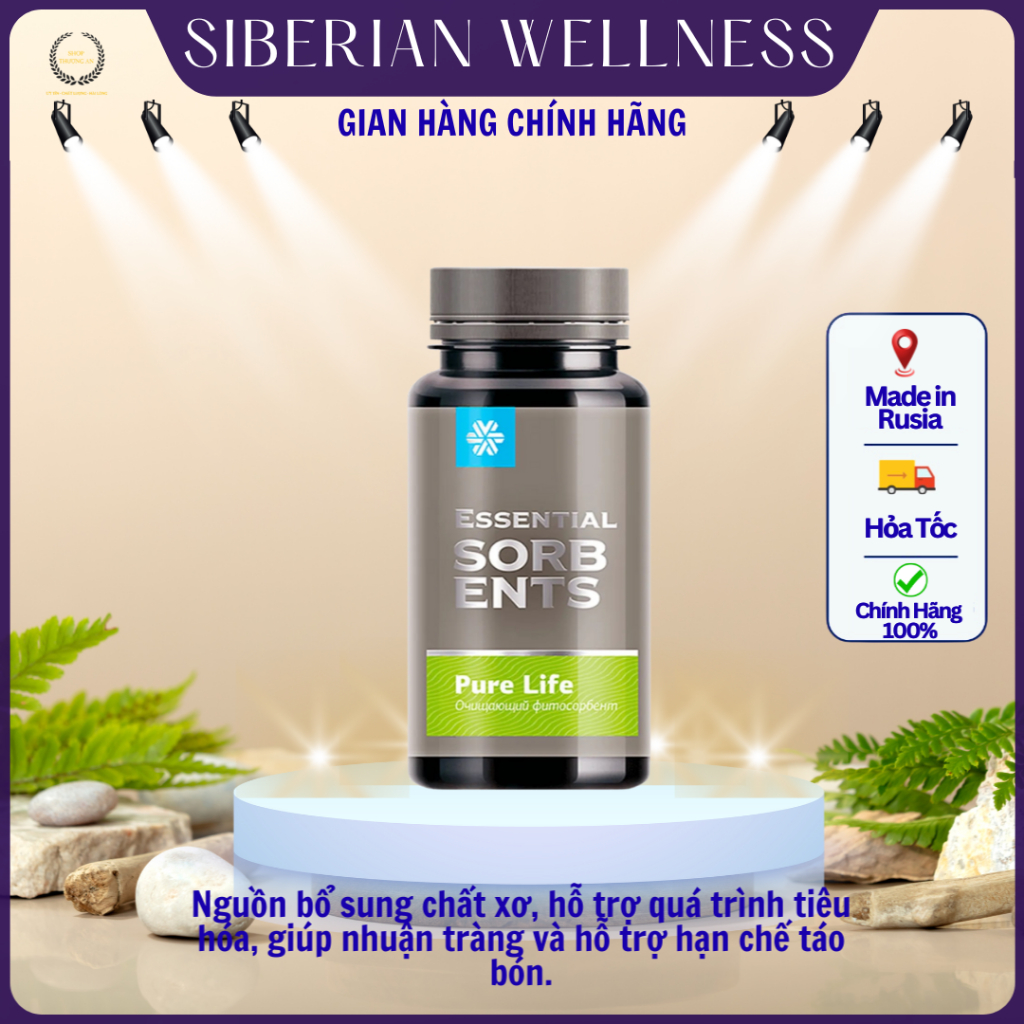 Essential Sorbents Pure Life Siberian, giúp bổ sung chất xơ, nhuận ...