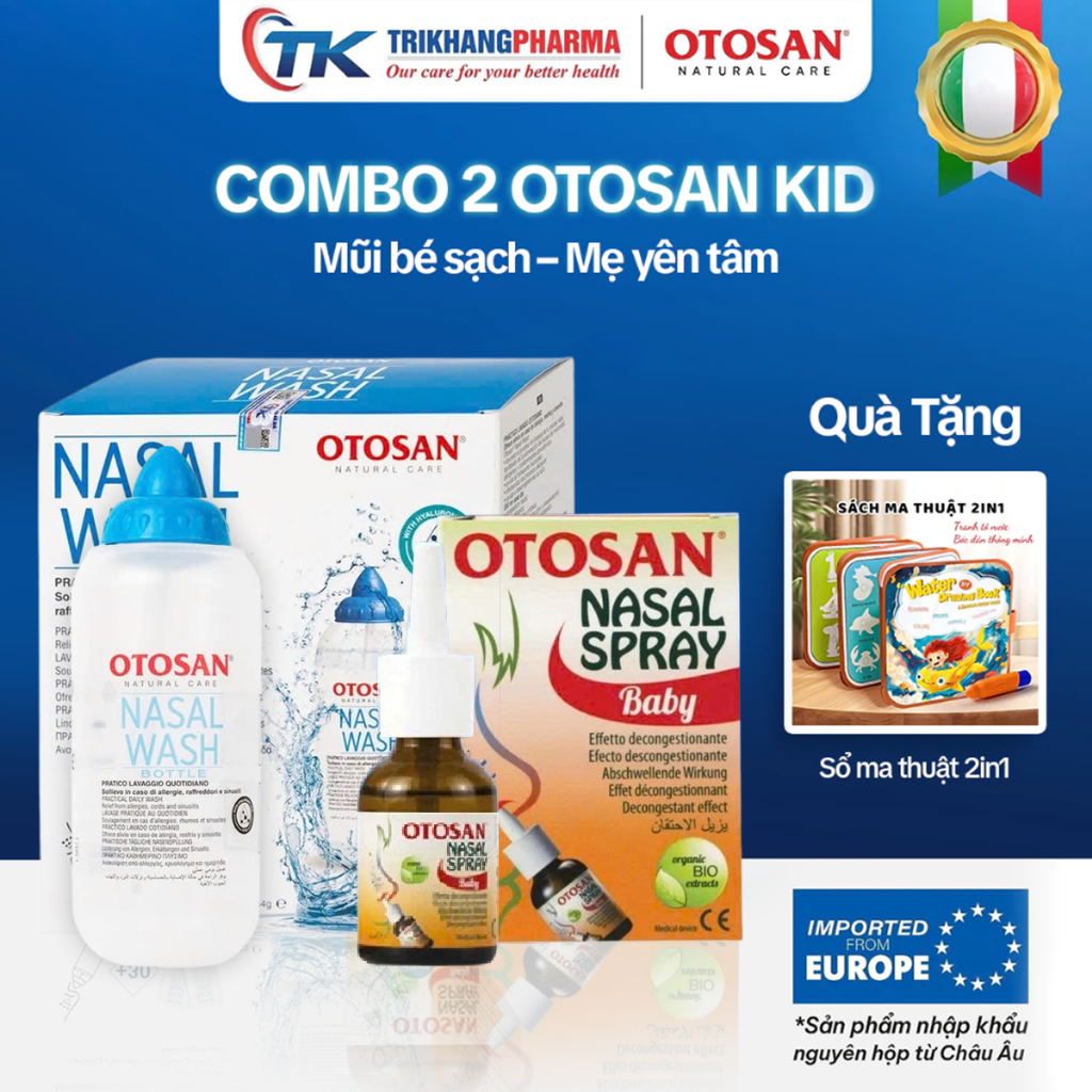 [Tặng Kèm Sổ Ma Thuật Cho Bé] Combo 2 Otosan Kid GồmXịt Mũi Otosan Baby ...