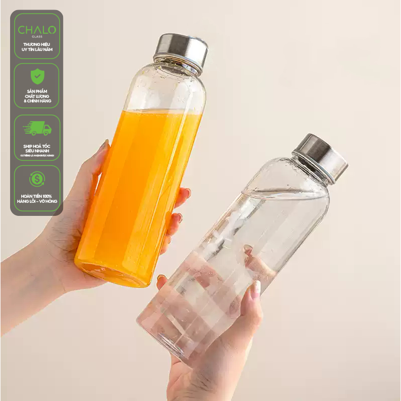 Chai thủy tinh chịu nhiệt Borosilicat nắp inox 304 - 280ml ~ 550ml | Shopee Việt Nam