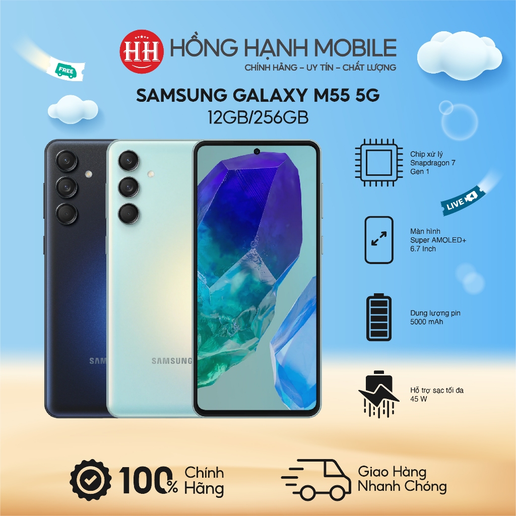 Điện Thoại Samsung Galaxy M55 5G 12GB/256GB - Hàng Chính Hãng | Shopee ...