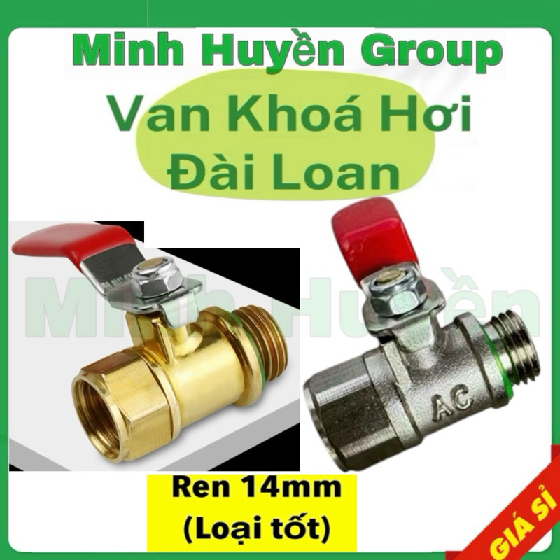 khoá van ren trong và ren ngoài 14mm - Khóa Bi Inox 304 - Khóa Bi Đồng ...