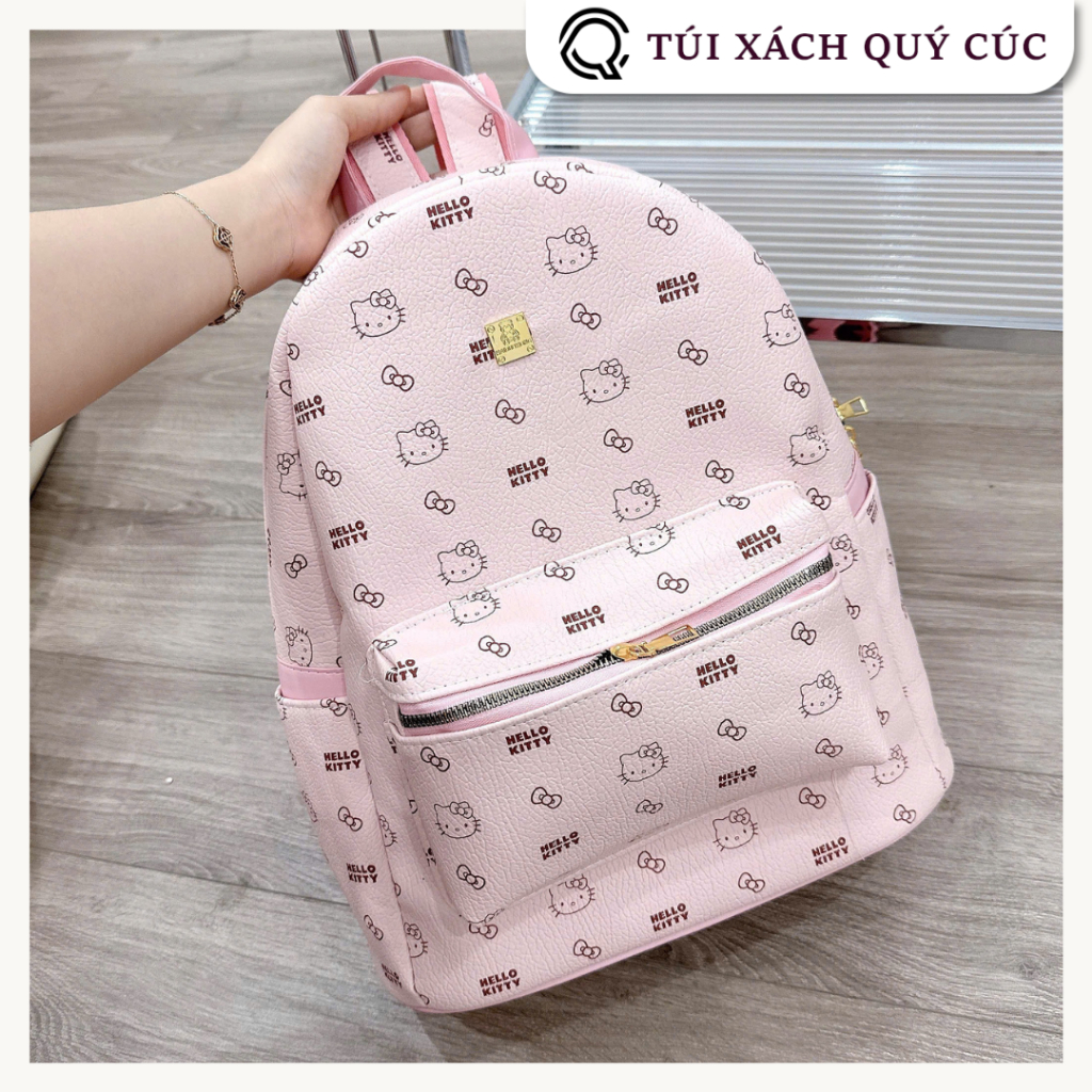 (Dây Quai Nhỏ) Balo Hello Kitty đi học nam nữ thời trang size40 vừa A4 ...